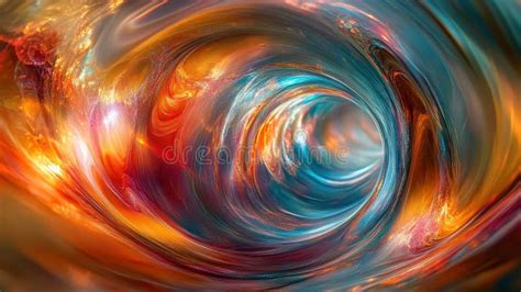Colorful Abstract Liquid Art Featuring Vibrant Blue And Orange Swirling Patterns And Pixelated