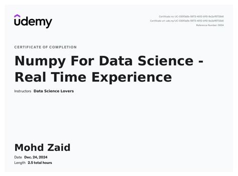 Mohd Zaid On Linkedin Datascience Numpy Continuouslearning Certification