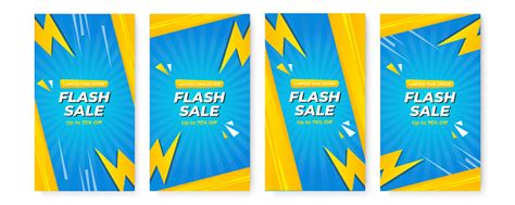 깨끗한 현대 소셜 미디어 스토리 템플릿 세트 다채로운 기하학적 배경 플래시 세일 할인 배너 템플릿 프로모션 가격에 대한 스톡