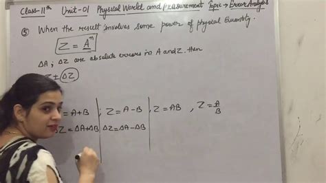 Class 11th Unit 01 Topic Combination Of Errors YouTube