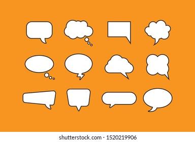 Speech Bubbles Set Different Shape Collection Stock Vector Royalty Free 1520219906 Shutterstock