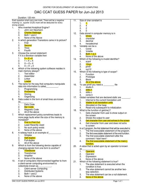 Cdac Ccat Question Paper Pdf Pdf Queue Abstract Data Type Software Engineering
