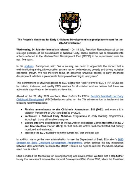 Real Reform For Ecd On Linkedin Ecdmanifesto Pressrelease Ecd 7thadministration Gnu2024