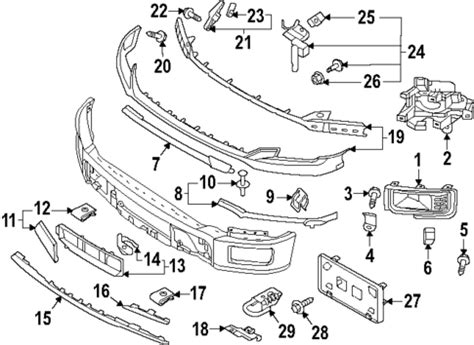 Bumper And Components Front For 2024 Ford F 150 Ford Parts Catalog