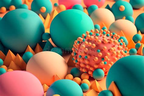 Abstract Background Primitive Geometric Shapes Generative Ai Stock Illustration Illustration