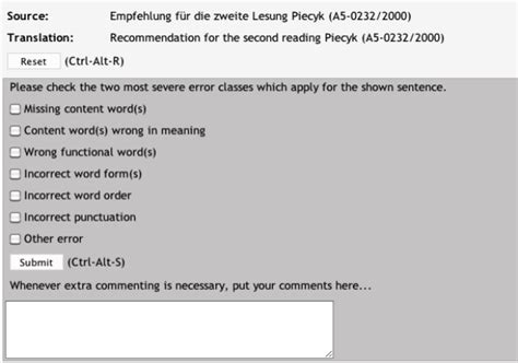Error Classification Interface Used Within TaraxÜ Download