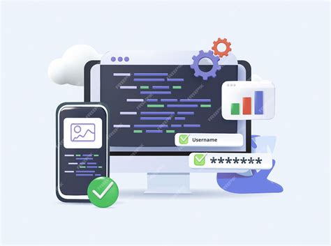 premium vector 3d illustration web page design development mobile app