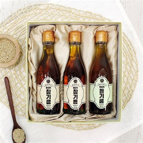 내가본 고소한 참기름 들기름 1호 선물세트 참기름300ml 2 들기름300ml 1 티몬