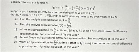 consider the analytic