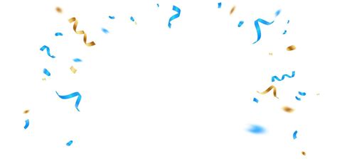 Blue And Gold Confetti Background