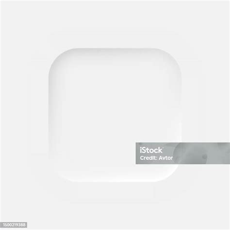 흰색 배경에 둥근 모서리가 있는 정사각형 눌린 버튼입니다 3차원 형태에 대한 스톡 벡터 아트 및 기타 이미지 3차원 형태 개념 공란 Istock