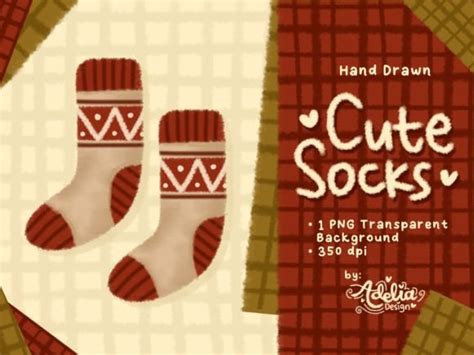 Hand Drawn Cute Socks Clip Art Graphic By Adelia Design · Creative Fabrica