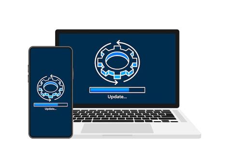 Premium Vector System Software Update And Upgrade Install New Software Installing App Patch