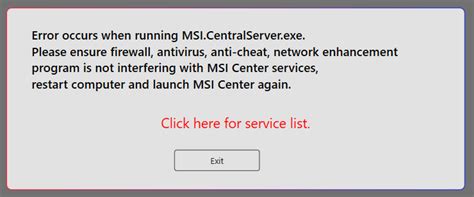 Constantly Getting Error Occurs When Running Msicentralserverexe Rmsigaming