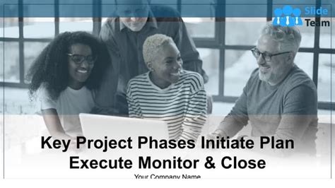 Key Project Phases Initiate Plan Execute Monitor And Close Performance Monitoring Planning Ppt