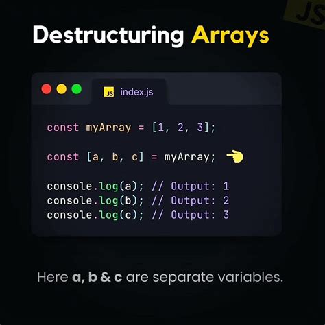 What Is Javascript Destructuring How To Destructure Over Javascript Code Frontend Coding