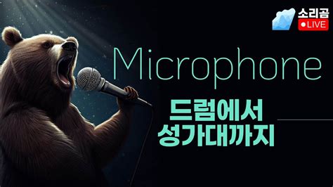 마이크 마이크 세팅이야기 Part I 소리곰 라이브 Youtube