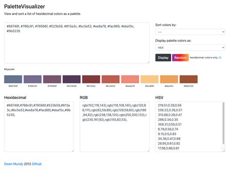 Owen Mundy Palettevisualizer
