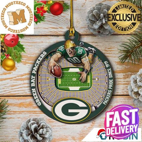 Green Bay Packers Nfl Football Skull Xmas Ts Christmas Tree Decorations Ornament Mugteeco