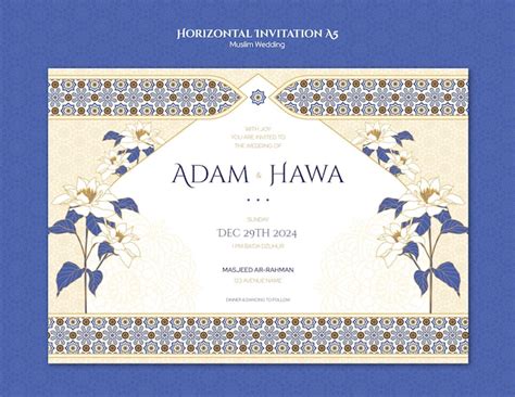 Muslim Wedding Template Design Free Psd