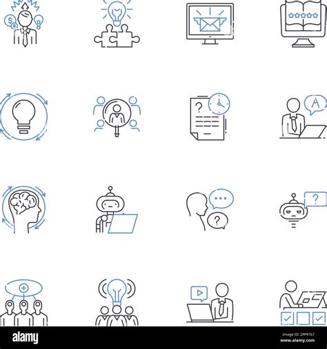 Reviewing And Remarks Line Icons Collection Feedback Critique Opinion Assessment Evaluation