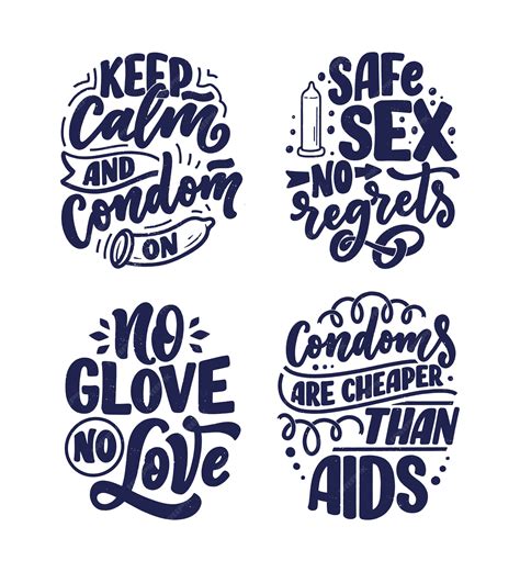 Premium Vector Safe Sex Slogans Great Design Lettering For World