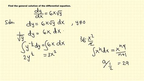 Basic Separable Diff Eqn Youtube