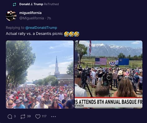 Trump Needles Tiny Ron Desantis Event — After Lying About His Own Rally Crowd Size Raw Story