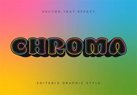 Premium Vector Colourful Outline Text Effect Mockup