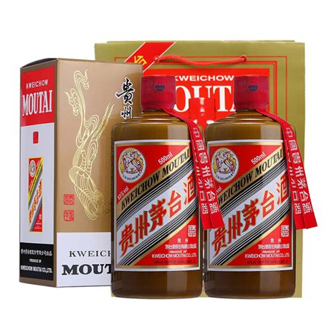 茅台（moutai）贵州茅台酒 53度飞天茅台精品 酱香型白酒收藏送礼礼盒 500ml 2瓶装配礼袋【图片 价格 品牌 评论】 京东