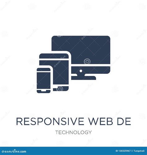 Responsive Web Design Icon Trendy Flat Vector Responsive Web De Stock Vector Illustration Of