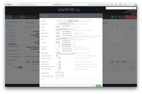 Phpipam Open Source Ip Address Management Solution Php Magazine Network