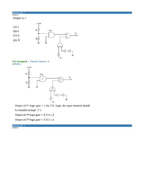 Digital Circuits In Subject Wise Grand Tests 2 Nd Series Gate 2019 Pdf Computer Engineering