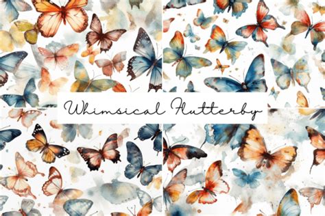 Whimsical Flutterby Seamless Patterns Graphic By Jgadberry97 · Creative Fabrica