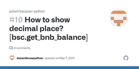 How To Show Decimal Place Bsc Get Bnb Balance Issue 10 Pcko1