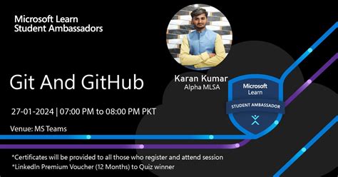 Msftstudentambassadors Microsoft Microsoftmvp Karan Kumar