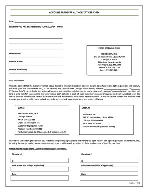Fillable Online ACCOUNT TRANSFER AUTHORIZATION FORM Generic Trade Fax Email Print PdfFiller