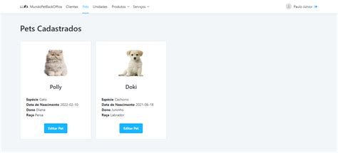 Github Pjota Mundopetoutsystems Uma Aplica O De Um Pet Shop Onde Eu Constru Duas