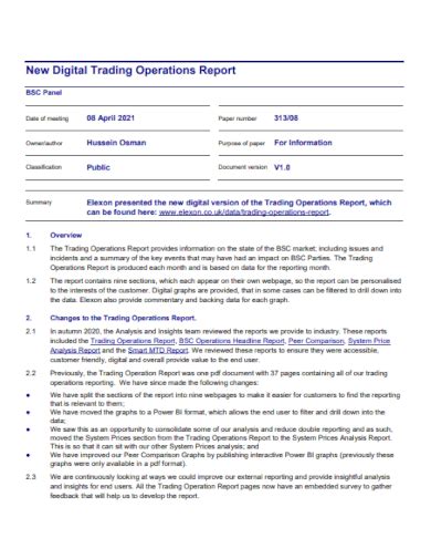 How To Makecreate An Operations Report Templates Examples 2023