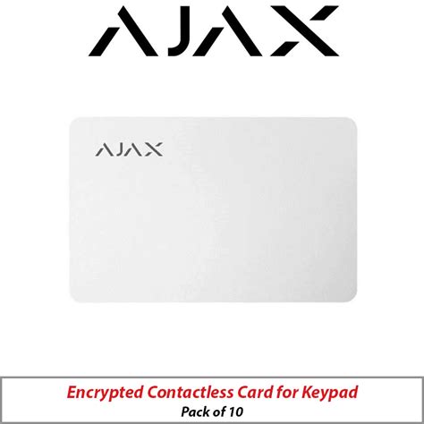 AJAX ENCRYPTED CONTACTLESS CARD FOR KEYPAD PACK OF 10 AJAX 23500 WHITE Doris CCTV