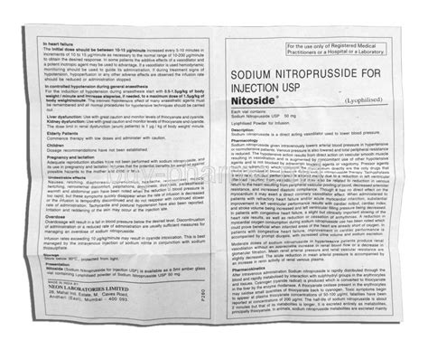 Buy Sodium Nitroprusside Online Sodium Nitroprusside Injection