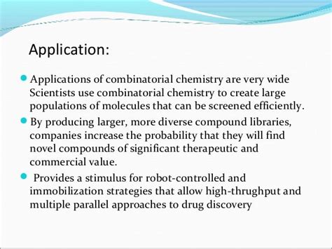 combinatorial chemistry