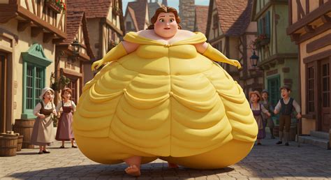 Obese Giant Belle Walking Through The City By Molly Dolly Holly On