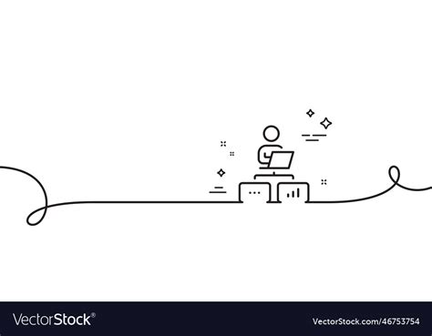 Work At Home Line Icon Outsource Job Sign Vector Image