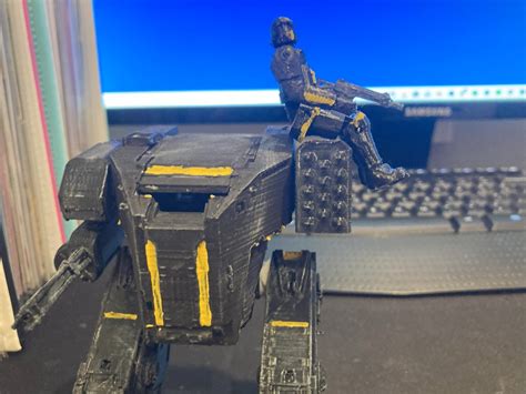 3d Printed Exosuit With Helldiver And You Can Find The Link To The