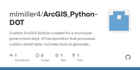 GitHub Mlmiller ArcGIS Python DOT Custom ArcGIS Toolbox Created For A Municipal Government