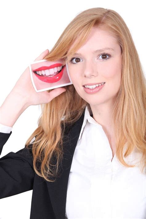 Redhead Girl Smiling Stock Image Image Of Promotion