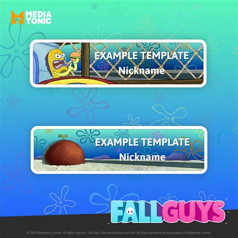 Artstation Fall Guys Spongebob Squarepants Nameplates