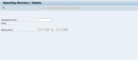 PPO SAP Tcode Display Reporting Structure