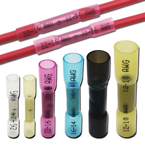 Cosse Electrique Bht5 5 5 Pcs Thermorétractable Butt Connecteurs De Fil Isolé Imperméable